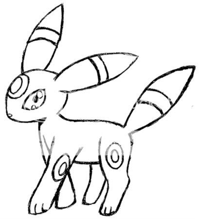 Umbreon line art by Trista (SailorClef)